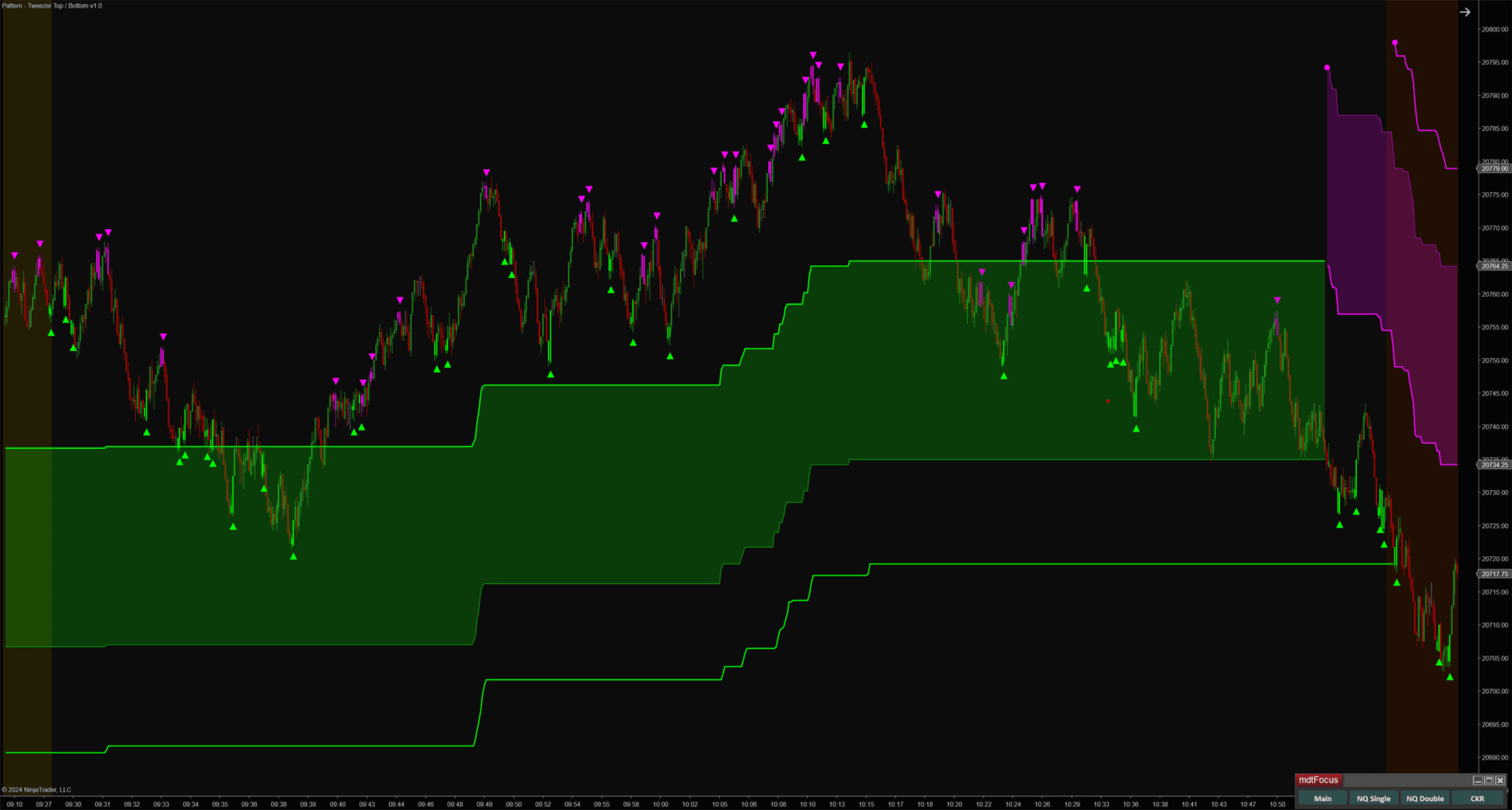 Tweezer Patterns Indicator for NinjaTrader 8 - MyDailyTake