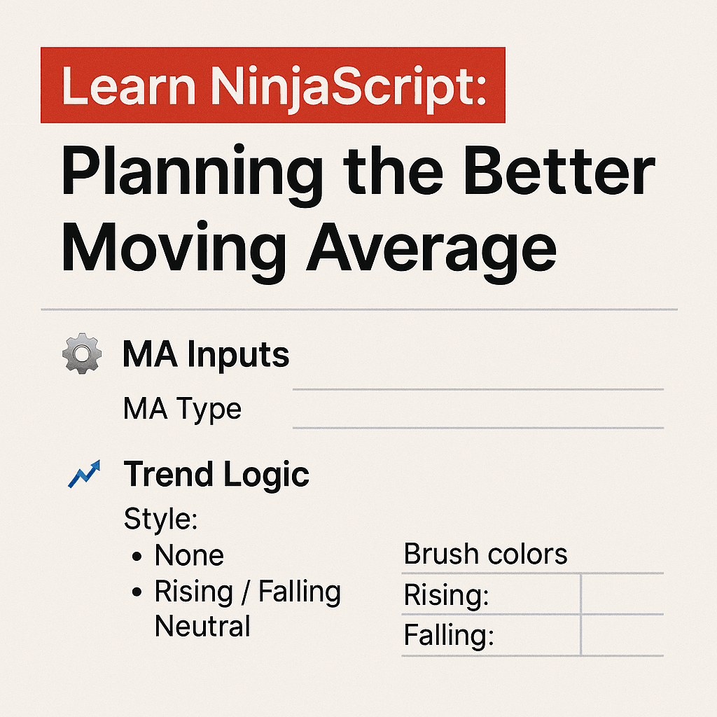 Learn NinjaScript: Planning the Better Moving Average (BMA Part 2) - MyDailyTake